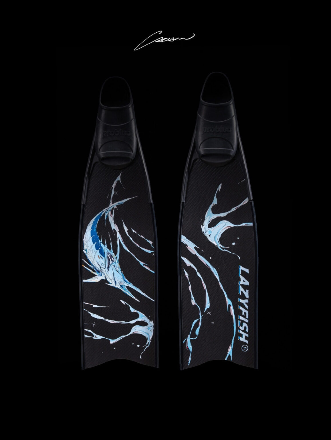 LAZYFISH 經典碳纖維專業長蛙2.0 自由潛水蛙鞋